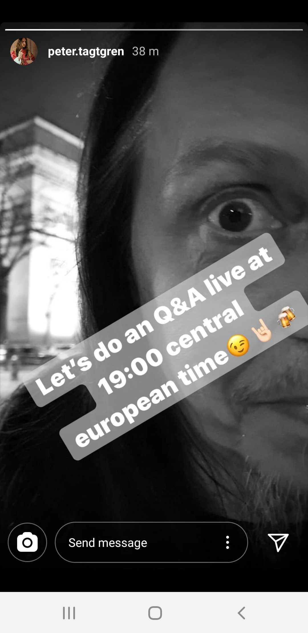 Peter is doing an Instagram Live. | Scrolller