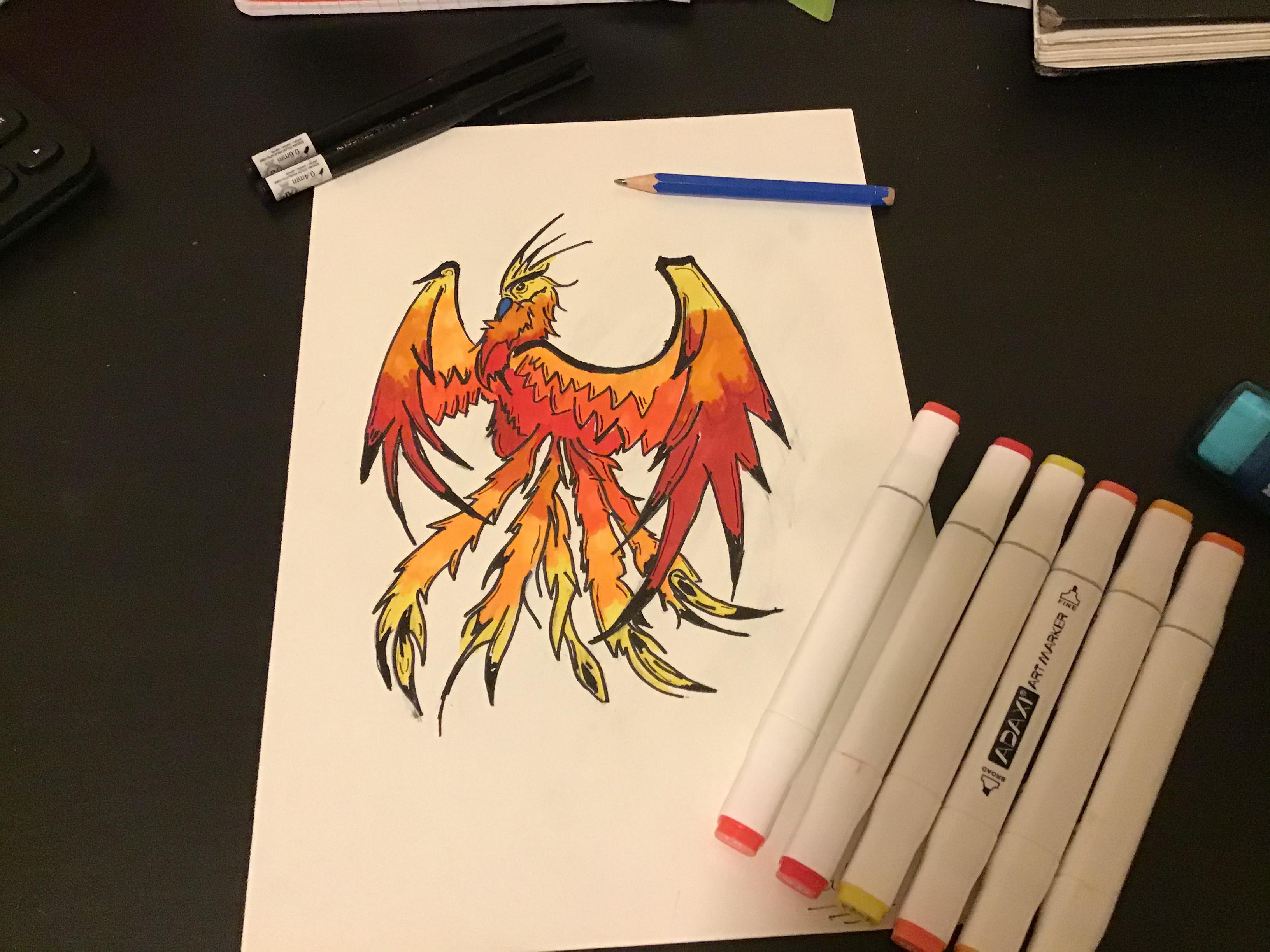 Phoenix, Me, Markers, 2021 | Scrolller
