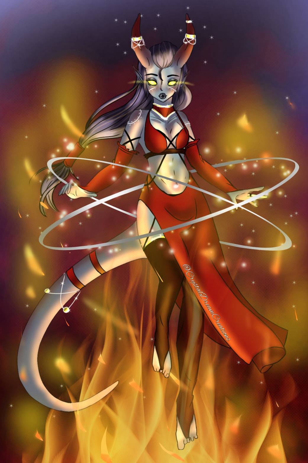 Phoenix (nix) Tiefling sorceress. Commissions open as well | Scrolller