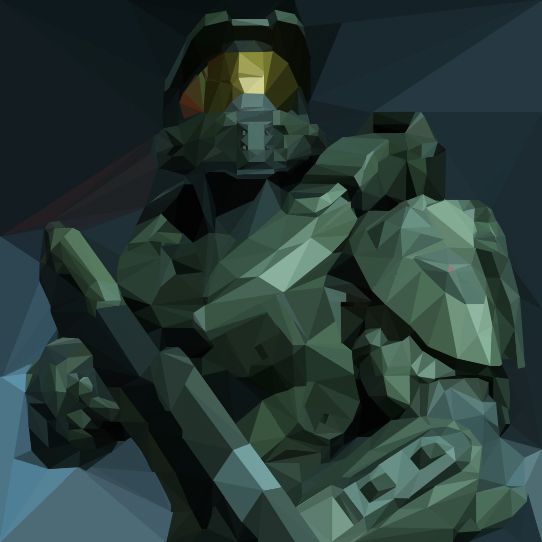 Photoshop Low-Poly Master Chief | Scrolller