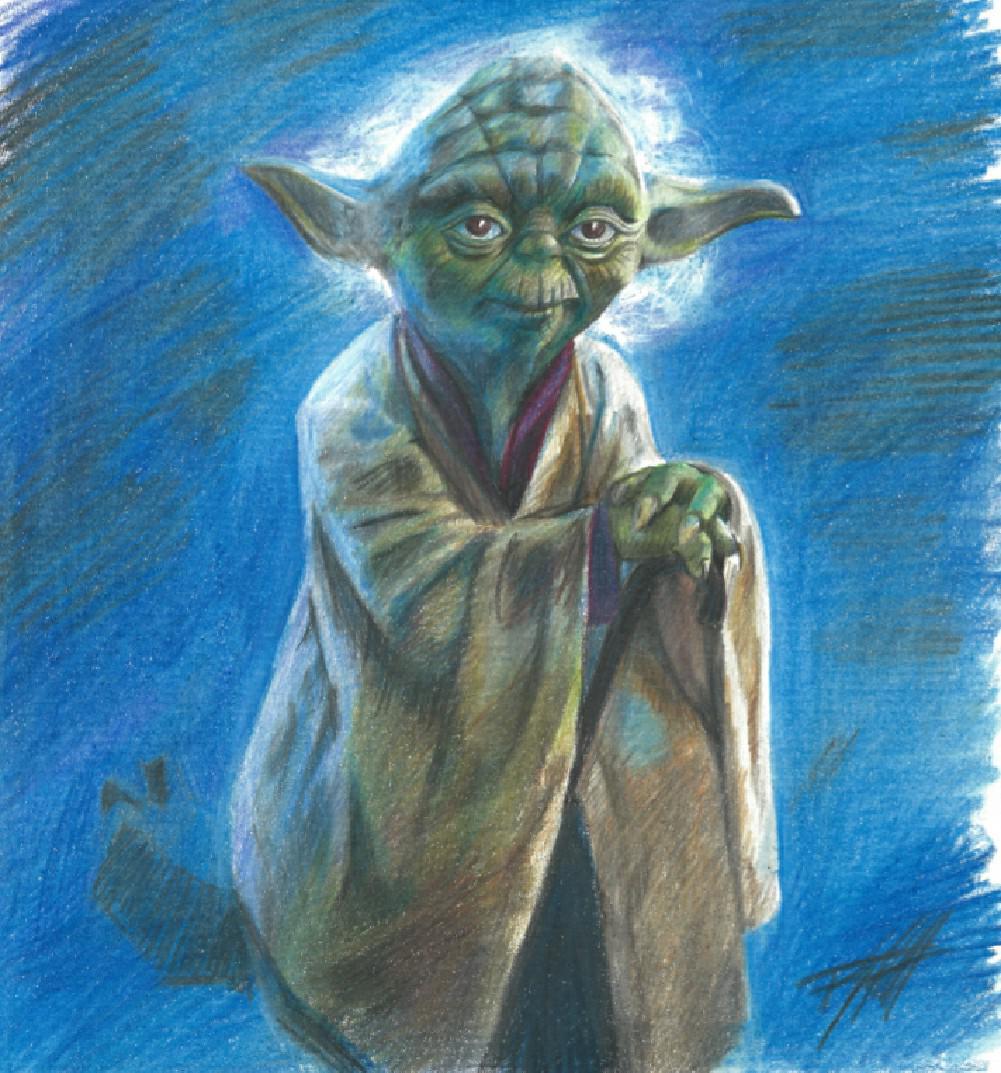 Picture I drew for my grand aunt because Yoda is her favourite character | Scrolller