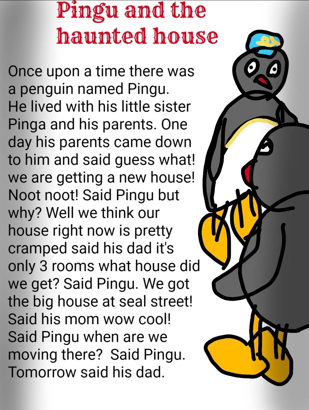 Pingu and the haunted house page 1 | Scrolller