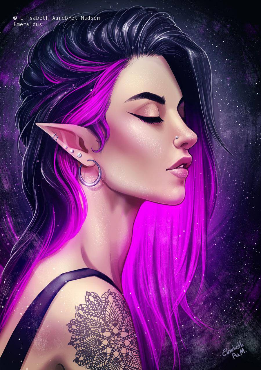 Pink Glowing Vampire/Elf by me | Scrolller