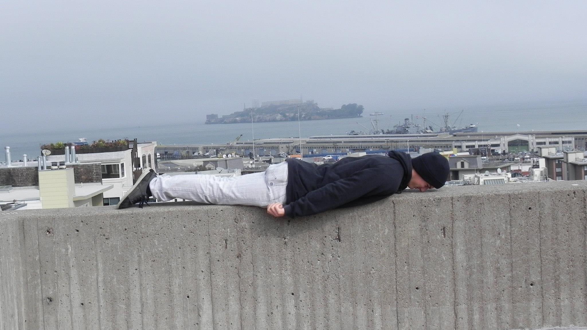 Planking in front of Alcatraz | Scrolller