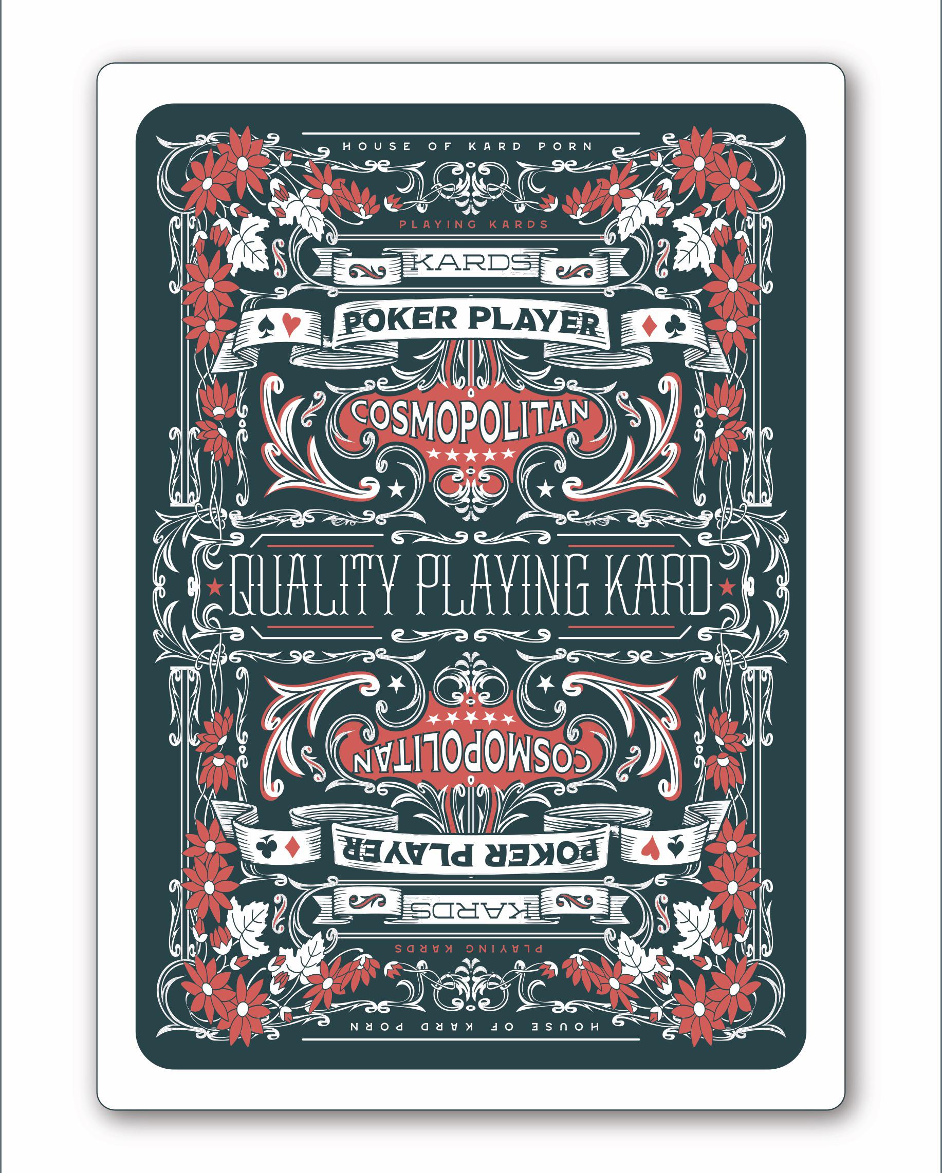Playing card back designed in Adobe Illustrator | Scrolller