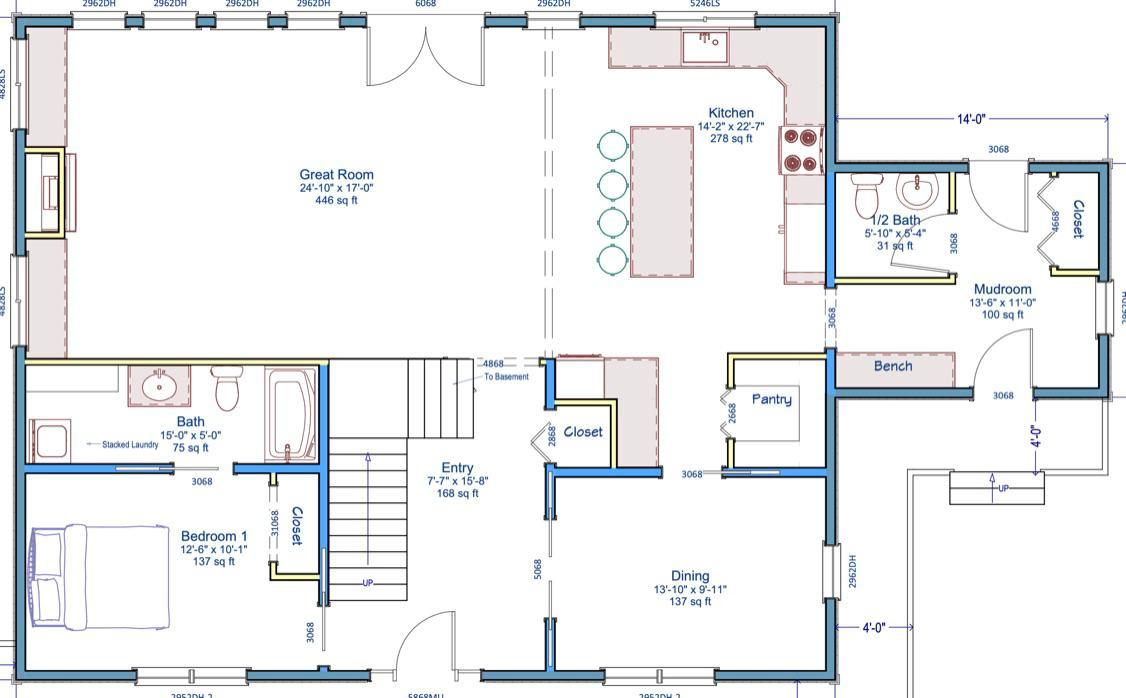 Please critique the first floor of my soon to be home. Info in comments | Scrolller