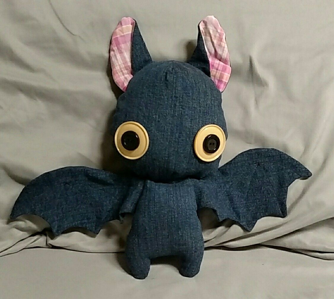 Plush bat I made from scraps around the house. (xpost from r/aww) | Scrolller