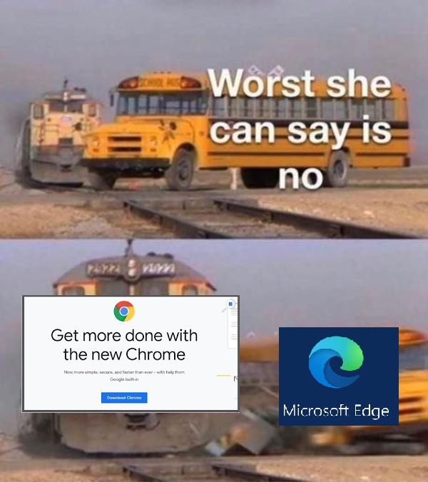 Poor microsoft edge, or not! | Scrolller