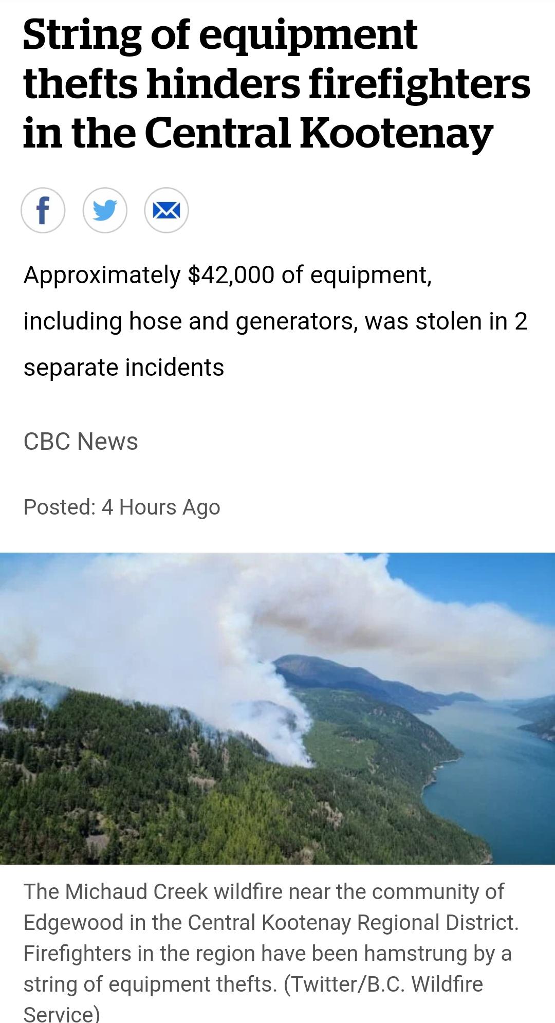 POS steals equipment from firefighters | Scrolller