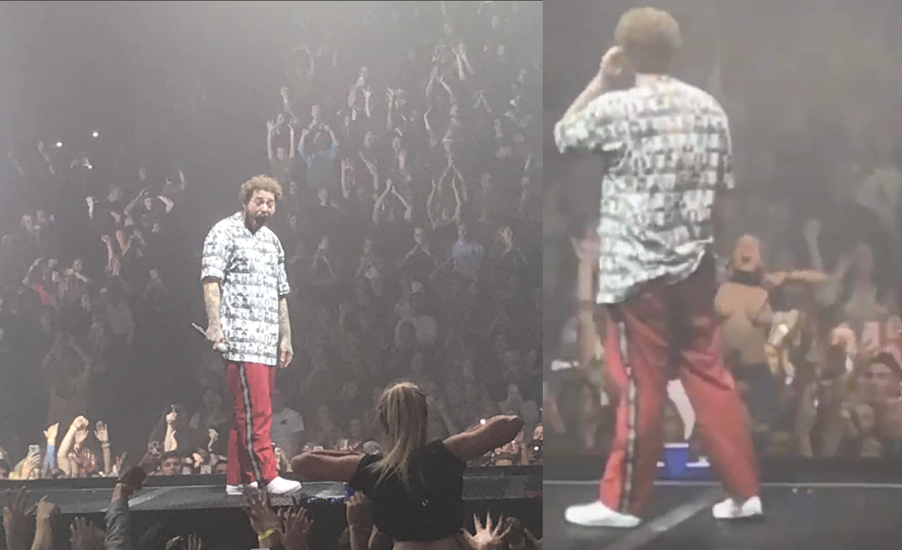 Post Malone flashed on stage | Scrolller