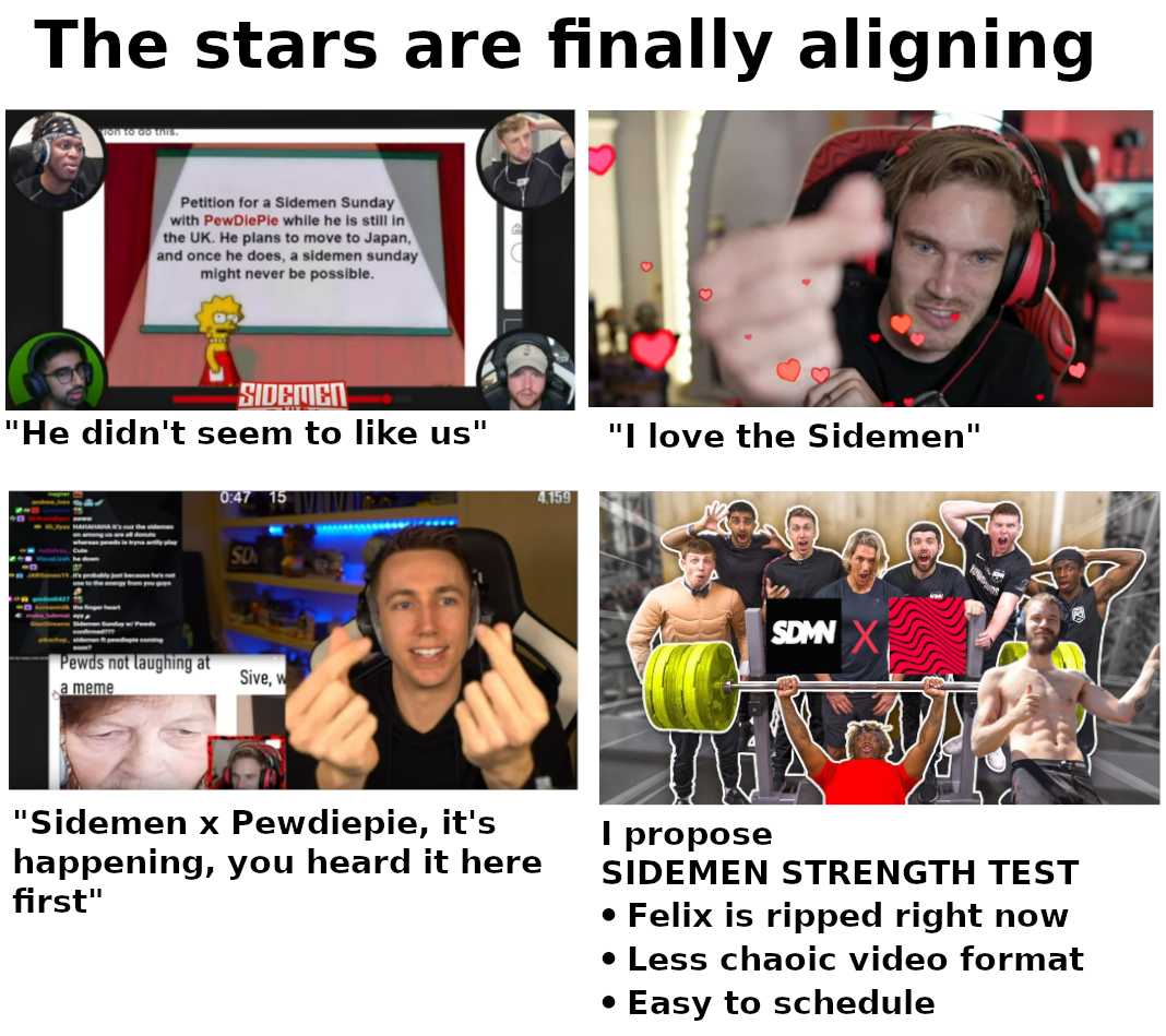 Post your ideas for Sidemen x Pewdiepie | Scrolller