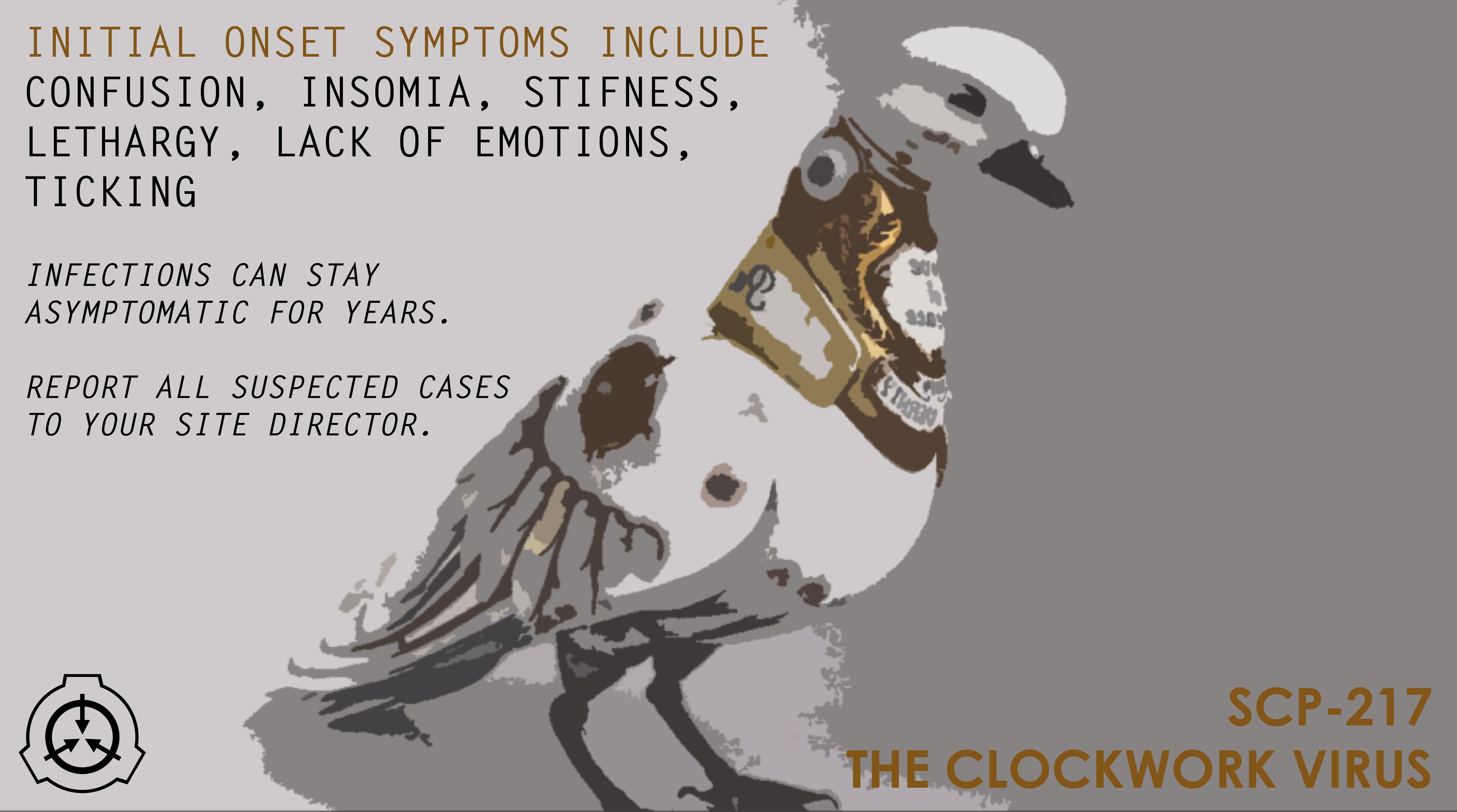 poster on SCP-217 The Clockwork Virus | Scrolller