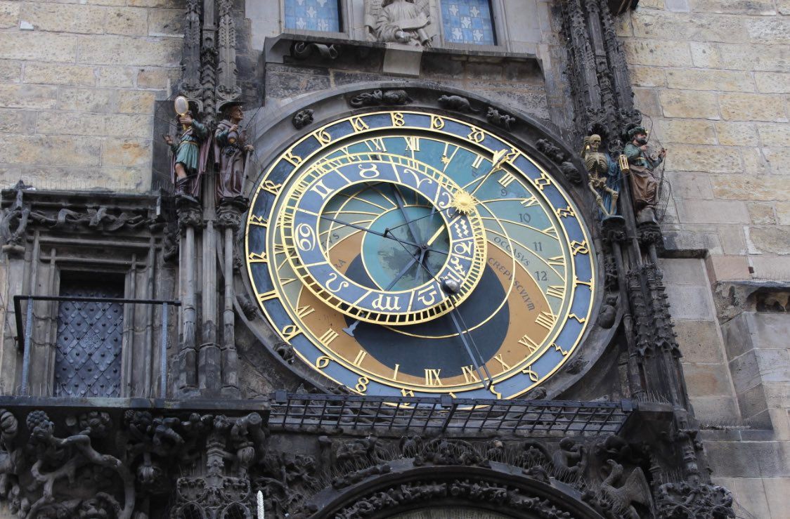 Prague’s famous astronomical clock, it tells the position of the moon, sun and the time | Scrolller