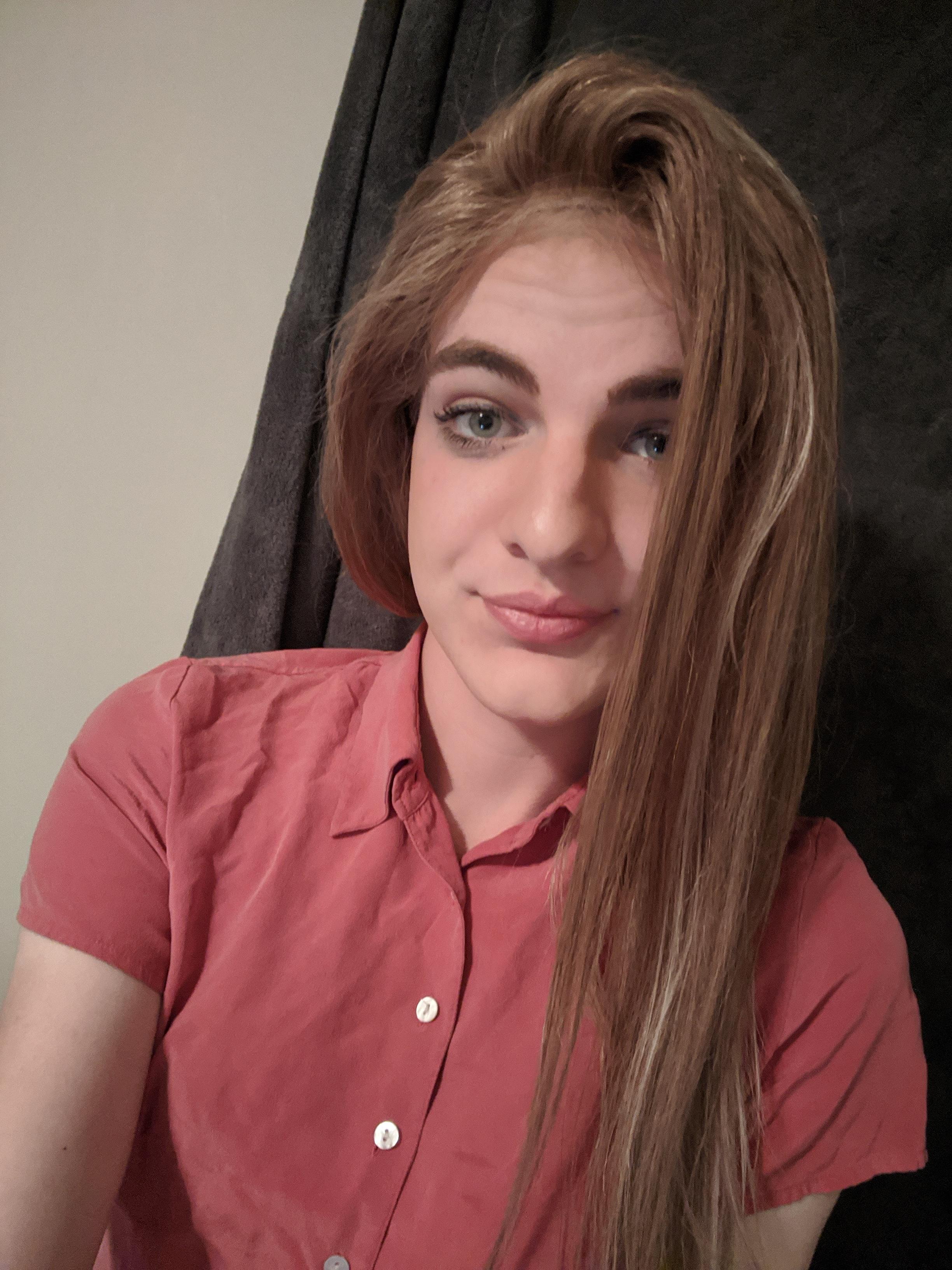 Pre hrt. Can't wait to have my own hair. | Scrolller