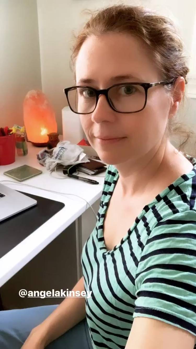 Preparing the next episode of her podcast. | Scrolller