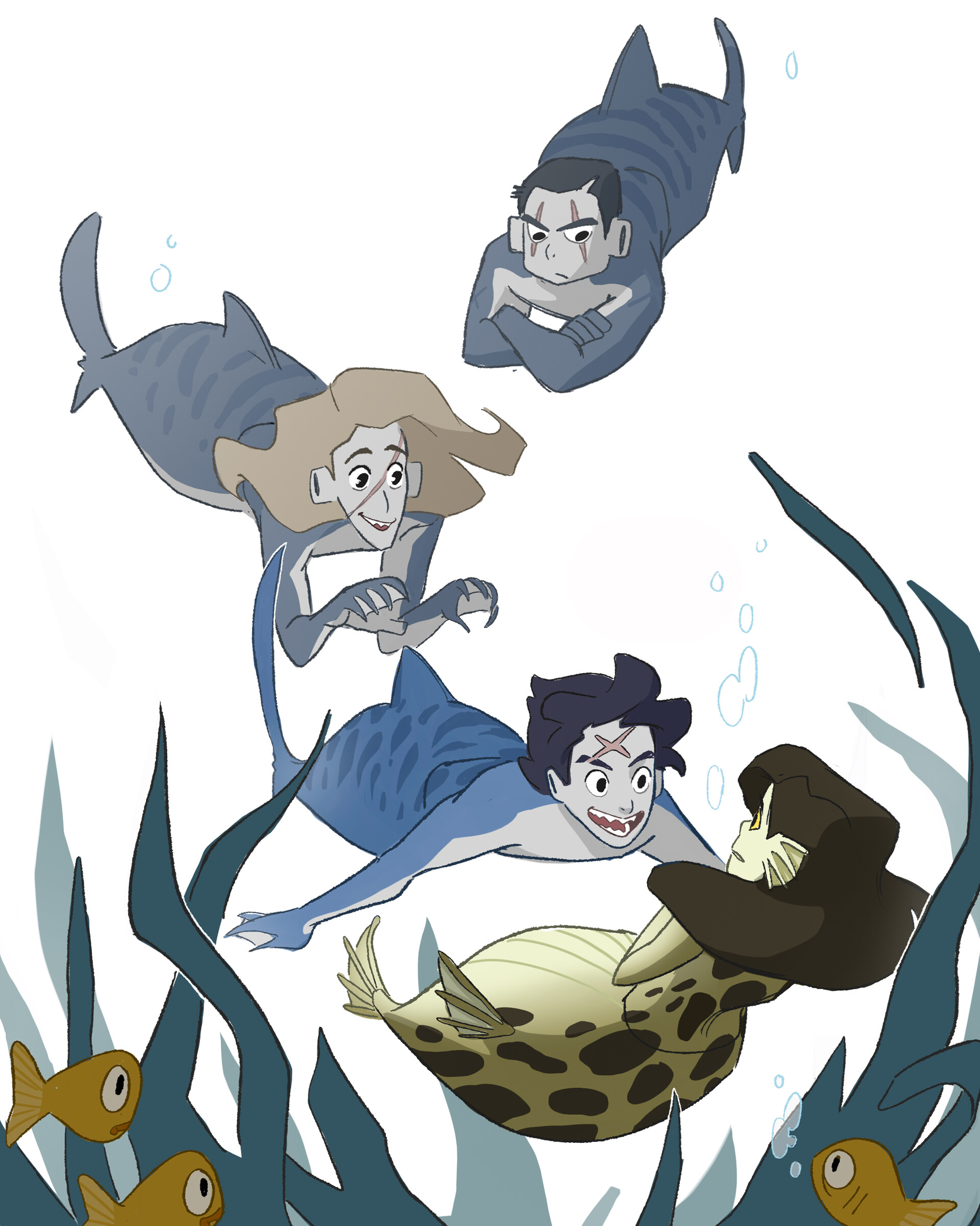 Puffer Meets Shark by Kyra Pescador | Scrolller