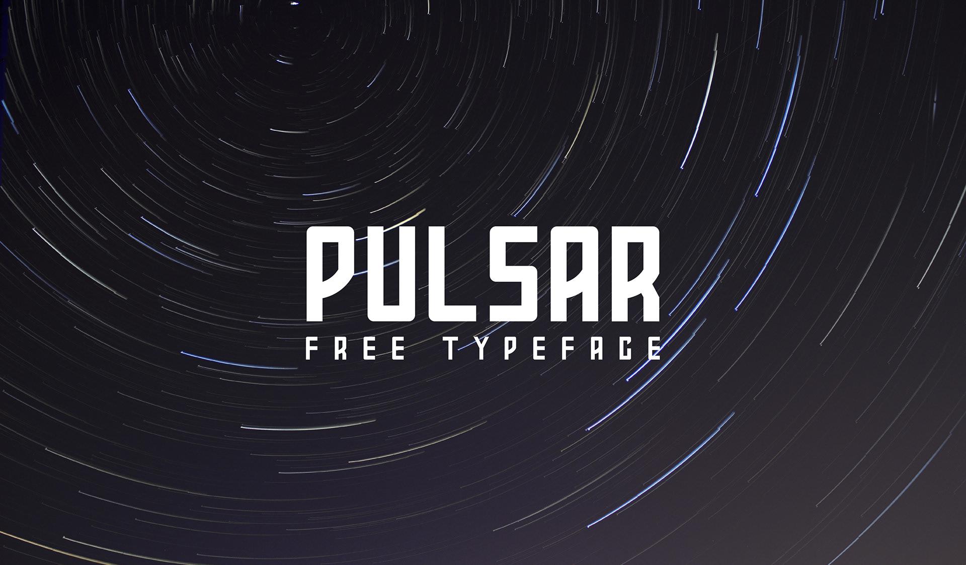 Pulsar free futuristic display font | Scrolller