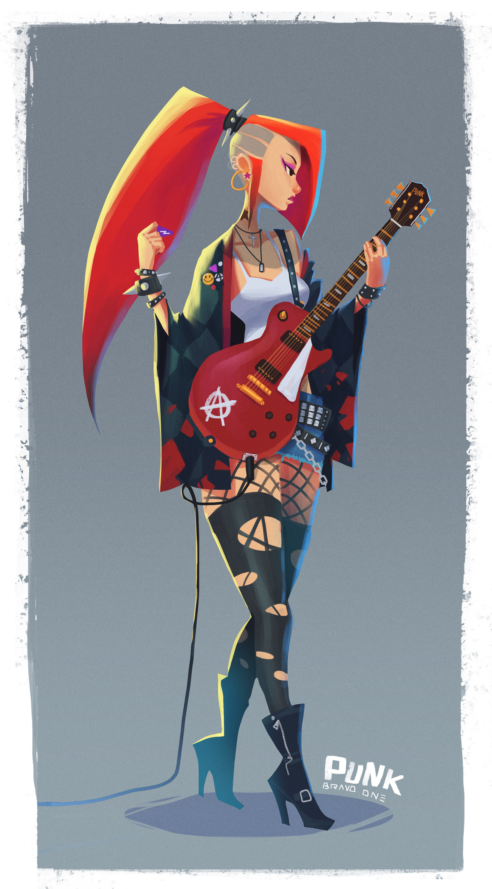 Punk Girl by Wang Dada | Scrolller