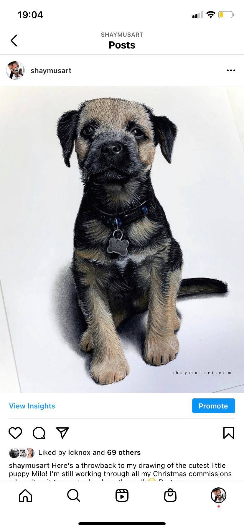 Puppy drawing, me, pastel, 2020 | Scrolller