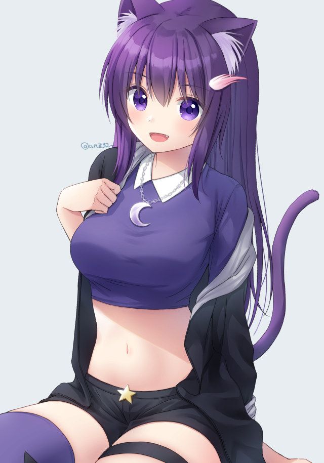 Purple neko [Original] | Scrolller
