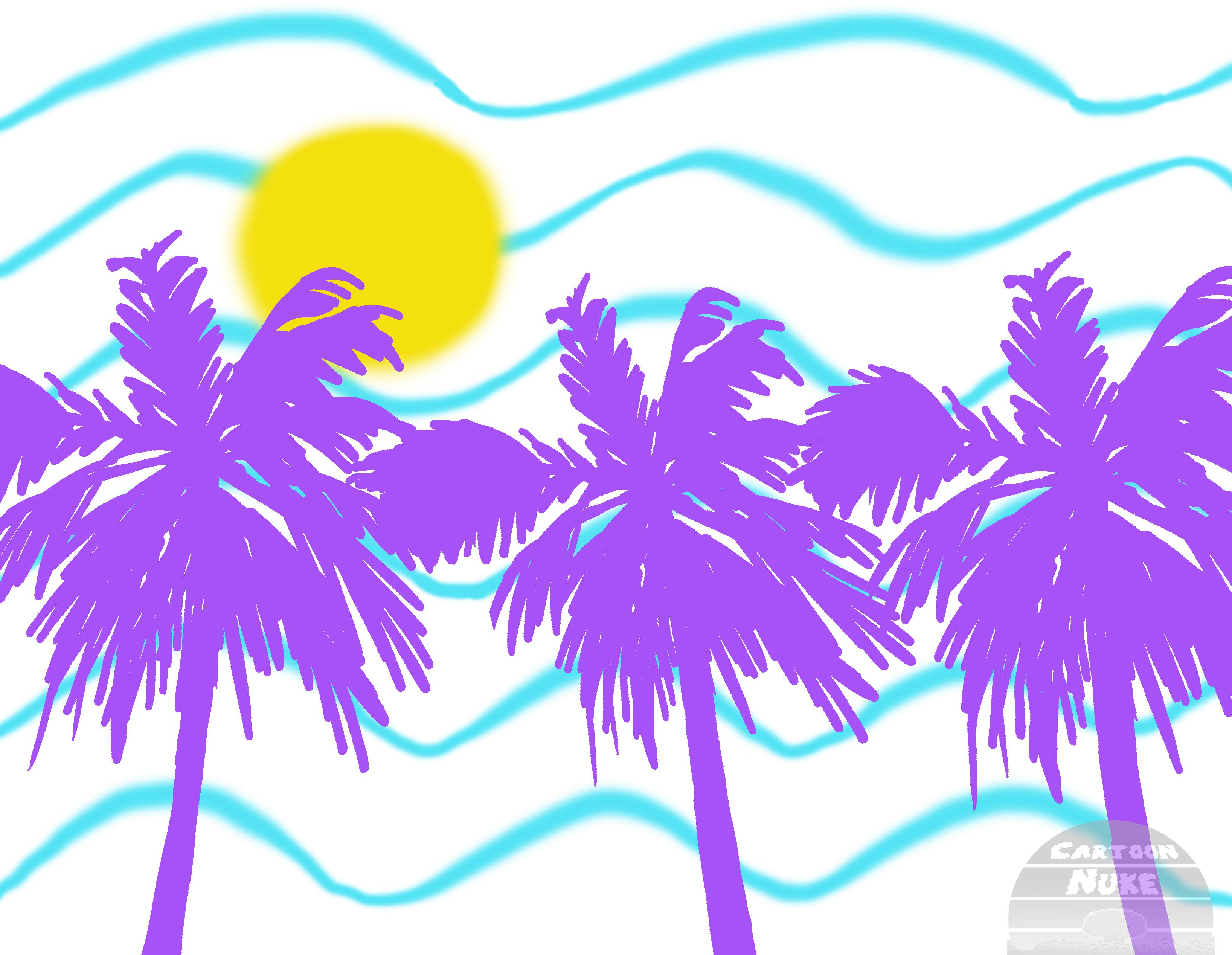 "Purple Palm Trees So 90s" A 90s Inspired Design | Scrolller