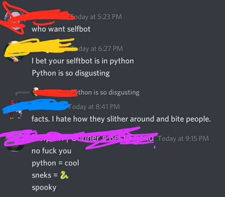 Python bites people | Scrolller
