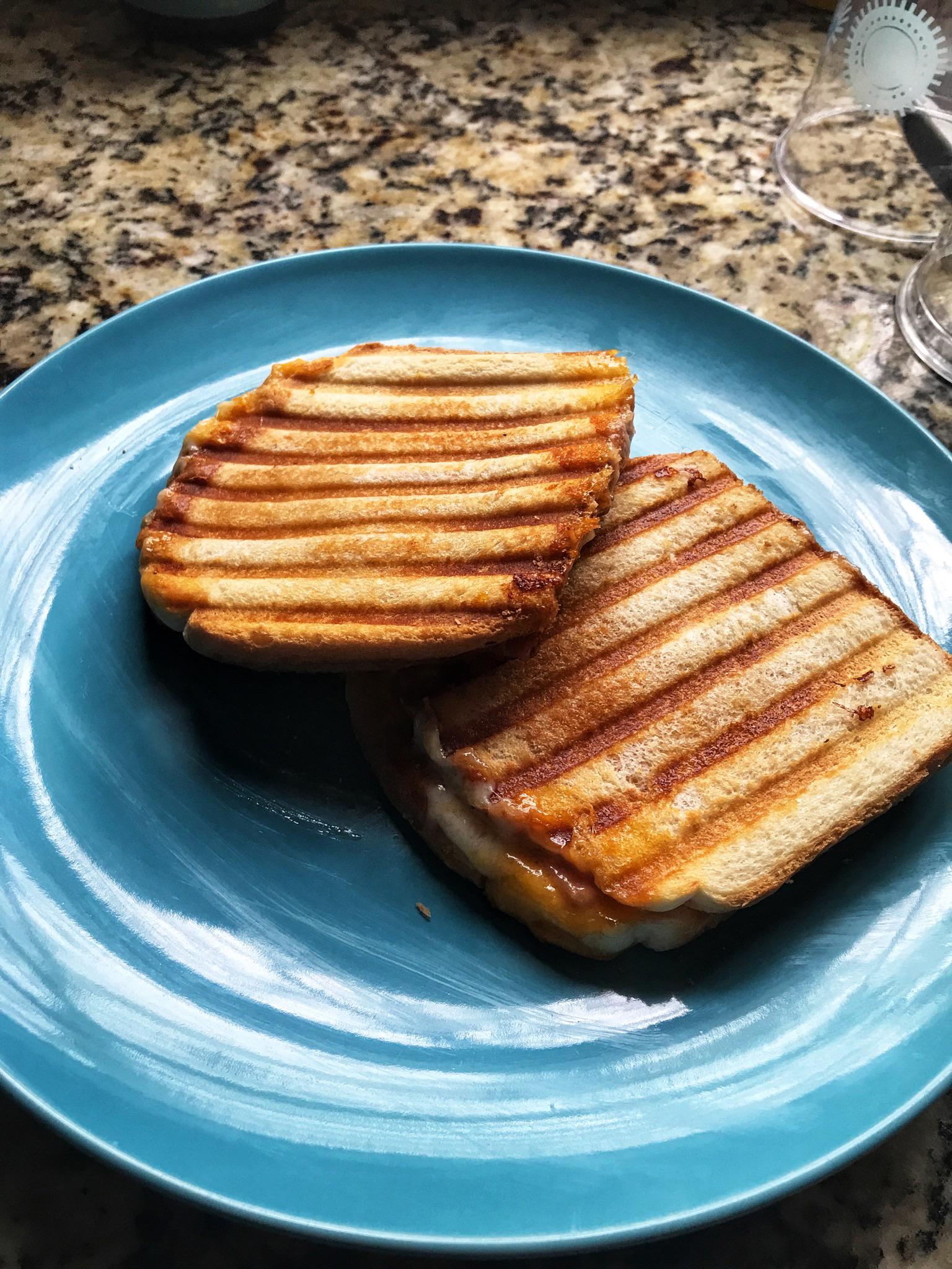 Quarantine grilled cheese on a panini press. | Scrolller