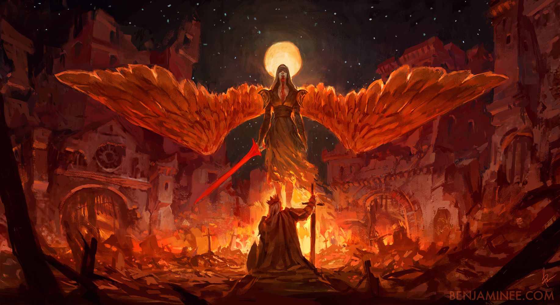 [/r/ImaginaryHellscapes] Born Anger and Vengeance by Benjamin Ee | Scrolller