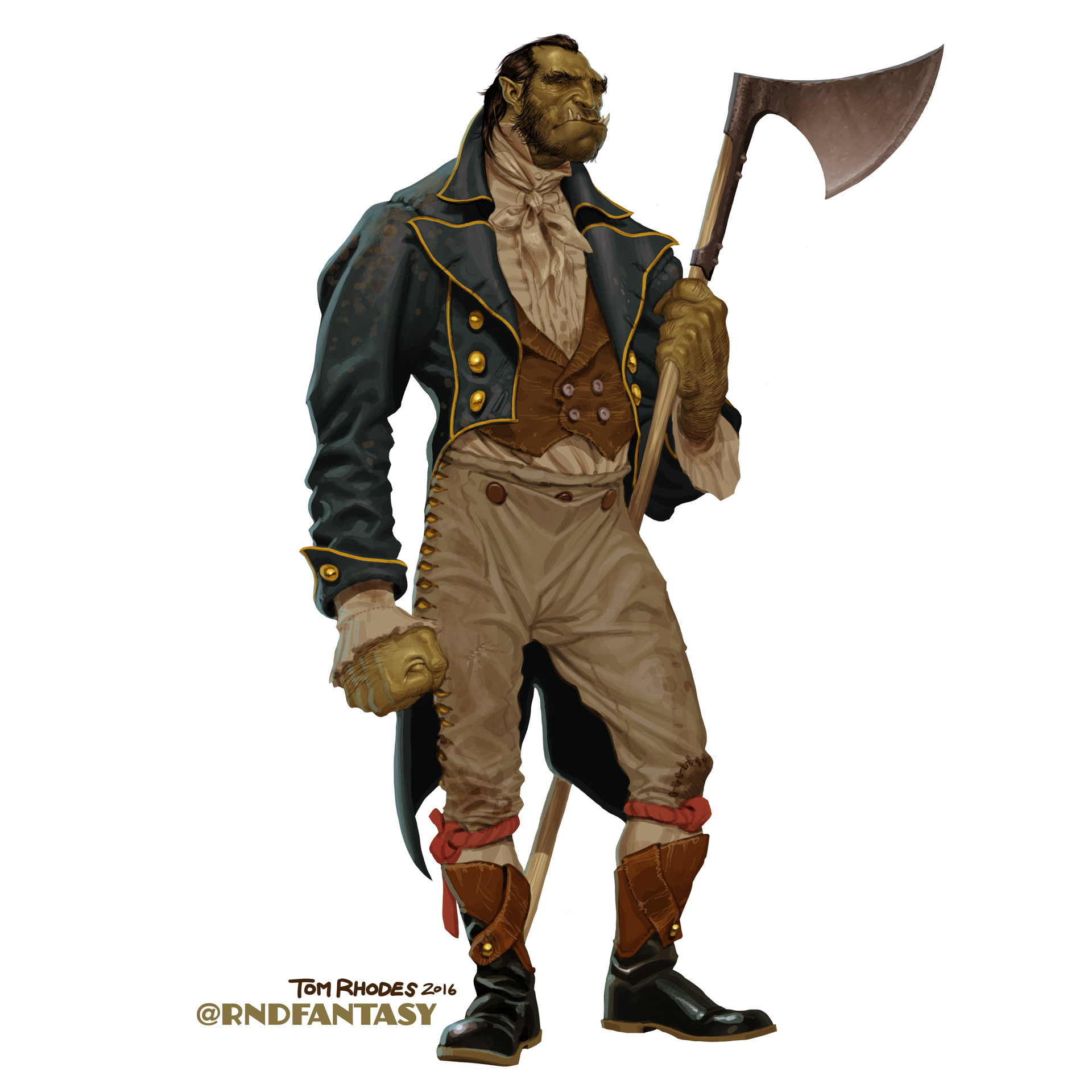 [/r/ImaginaryOrcs] Azhug Stonehand by Tom Rhodes | Scrolller