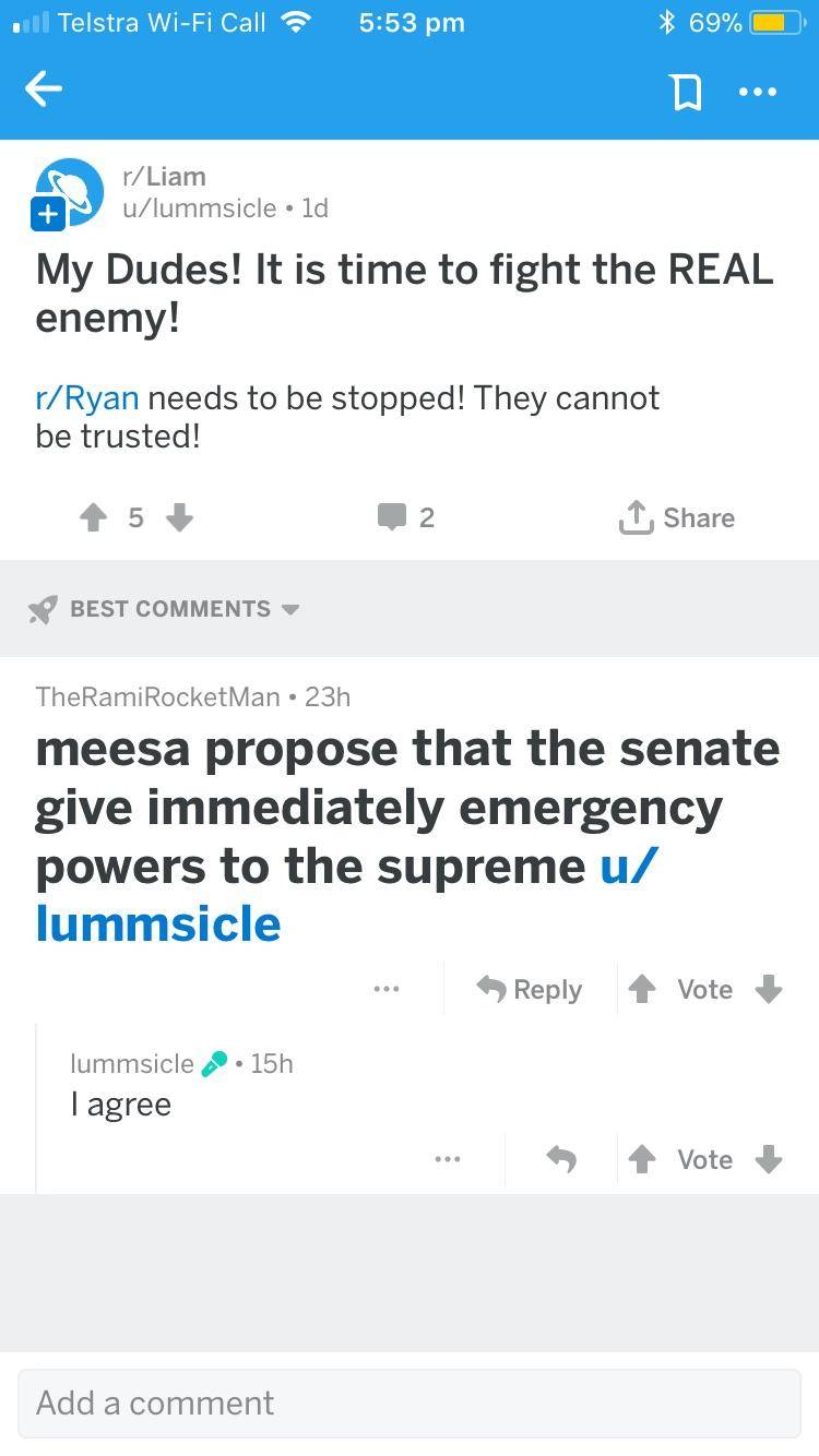 r/Liam trying to start a war that they cannot win | Scrolller