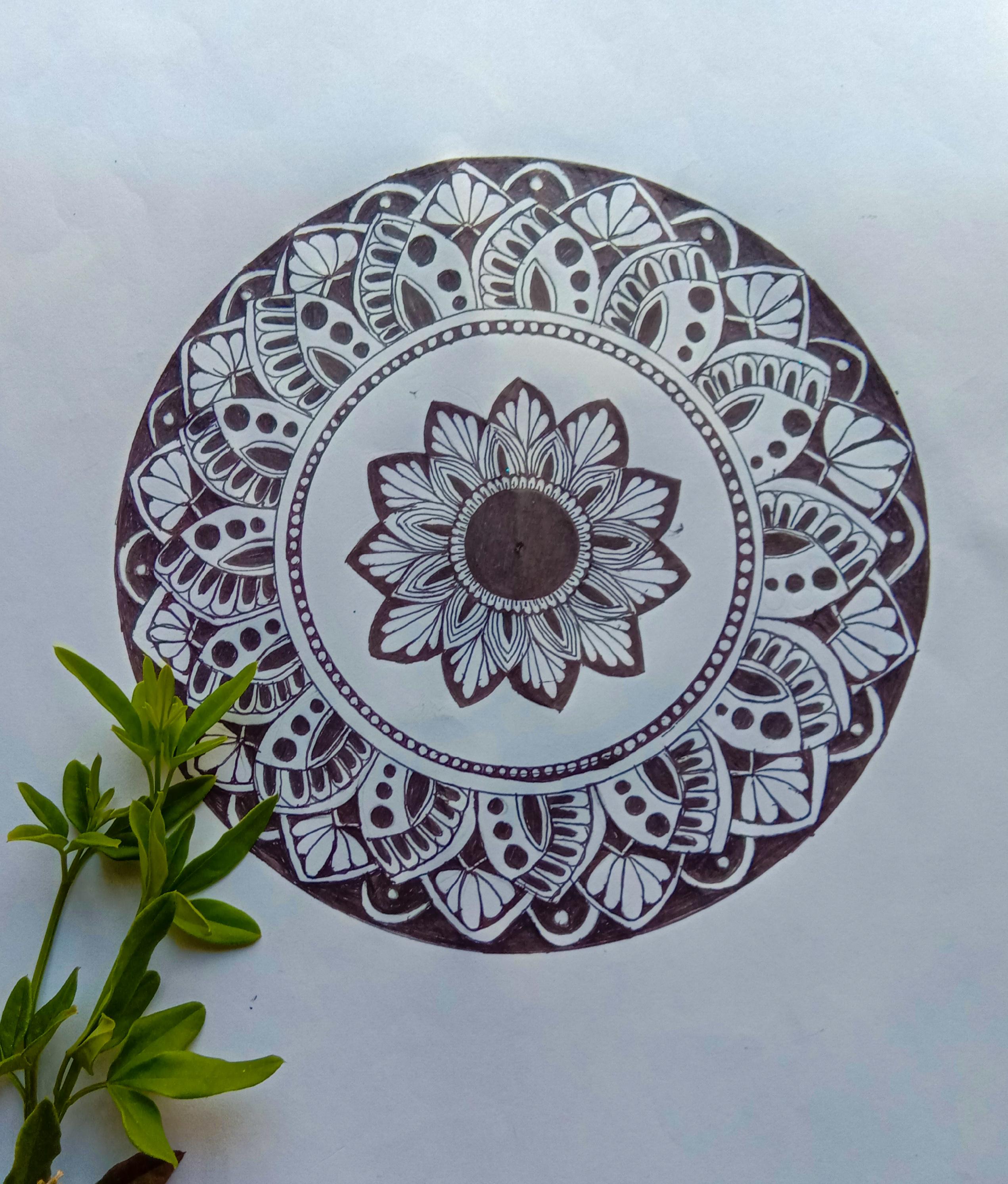 r/mandala, My very first attempt at mandala drawing! | Scrolller