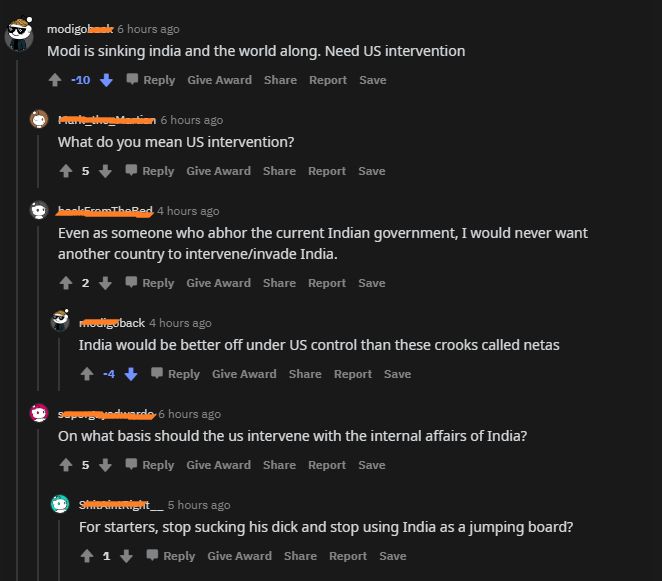 r@ndian wants US intervention. | Scrolller