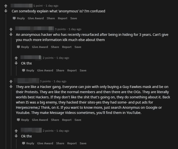 r/Teenagers talking about everyone's favorite "Hacker gang" | Scrolller