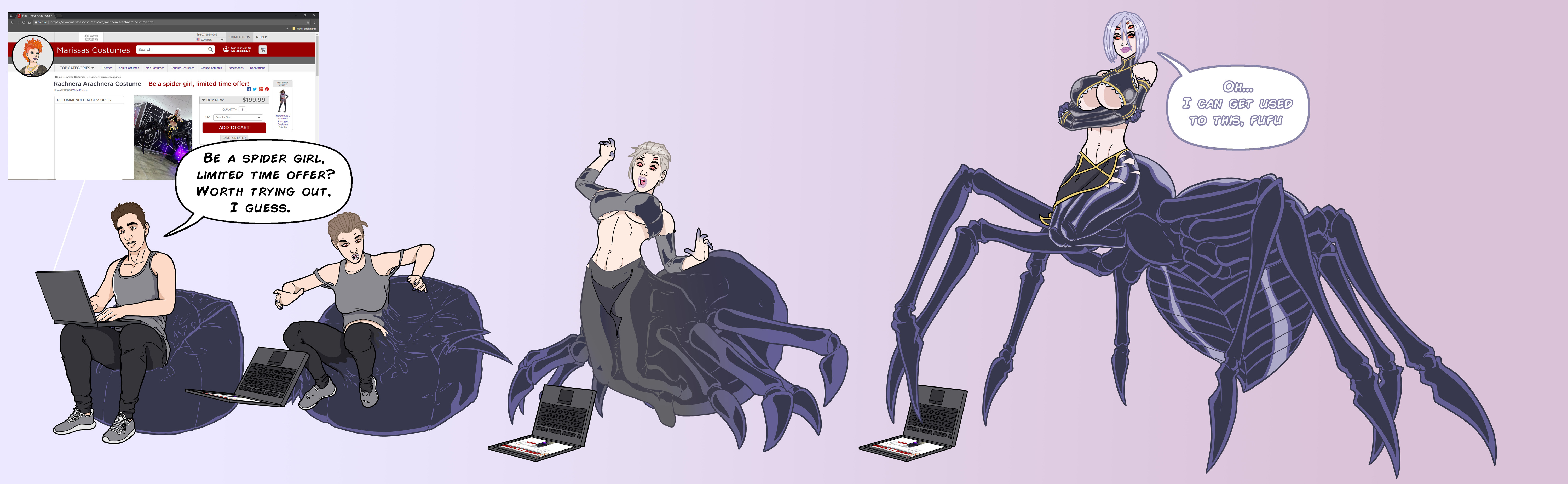 Rachnera Arachnera Tf M Human F Driderarachnespider Girl Twinningcharacter Tf Monster