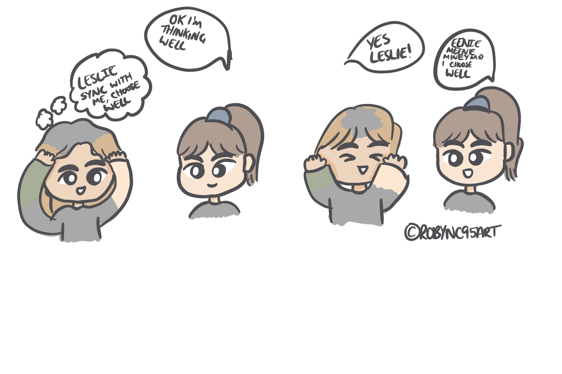 Rae and Leslie's telepathy connection :) | Scrolller