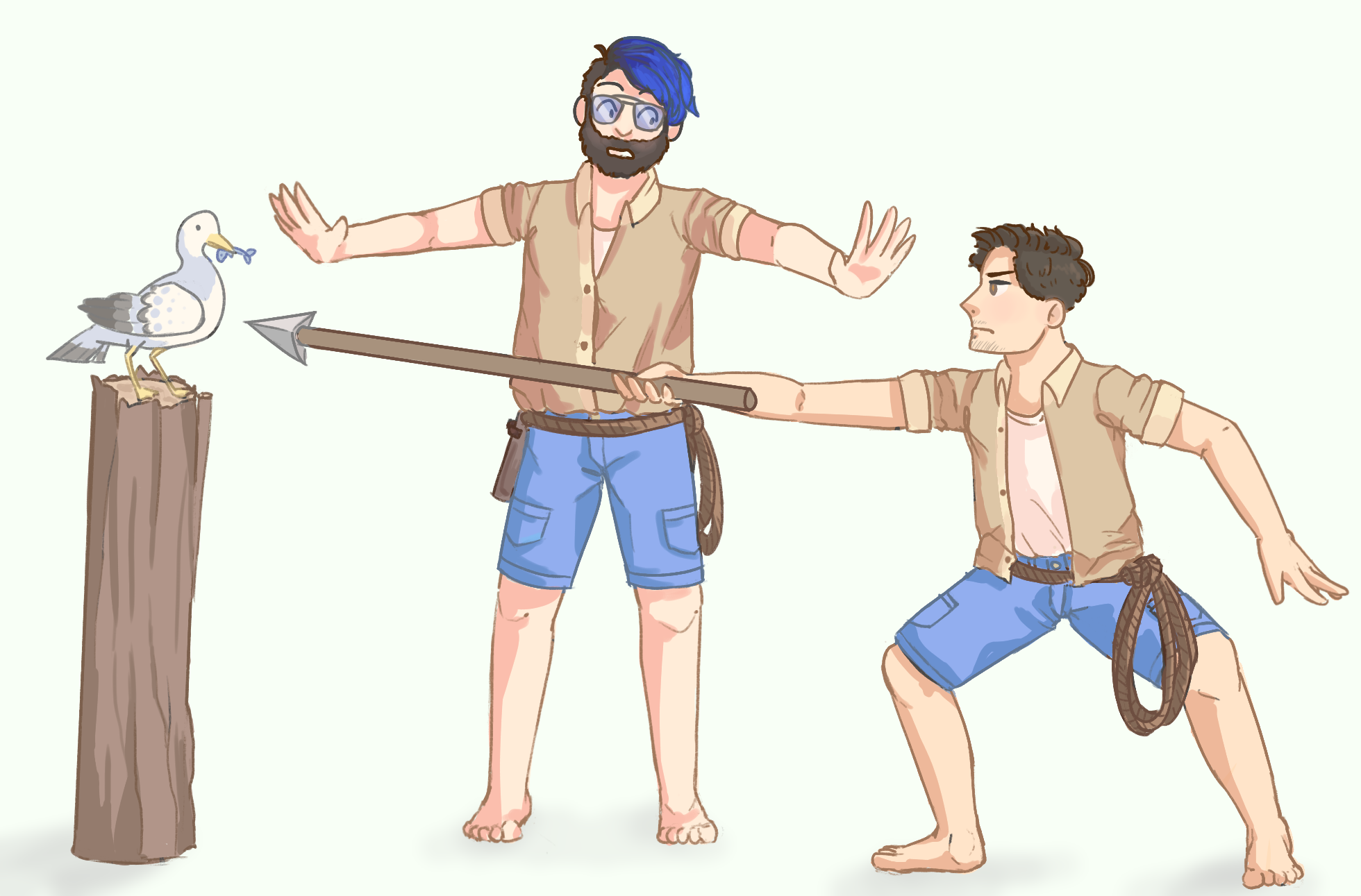 (Raft Fanart) Click- just put down the spear... (ಠ ›ಠ) | Scrolller