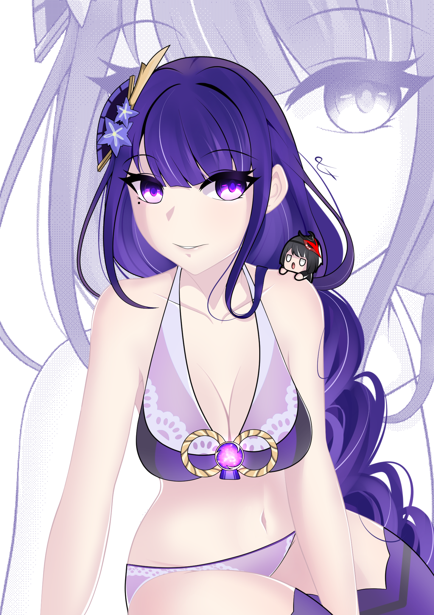 Raiden Shogun in a swimsuit ~ | Scrolller