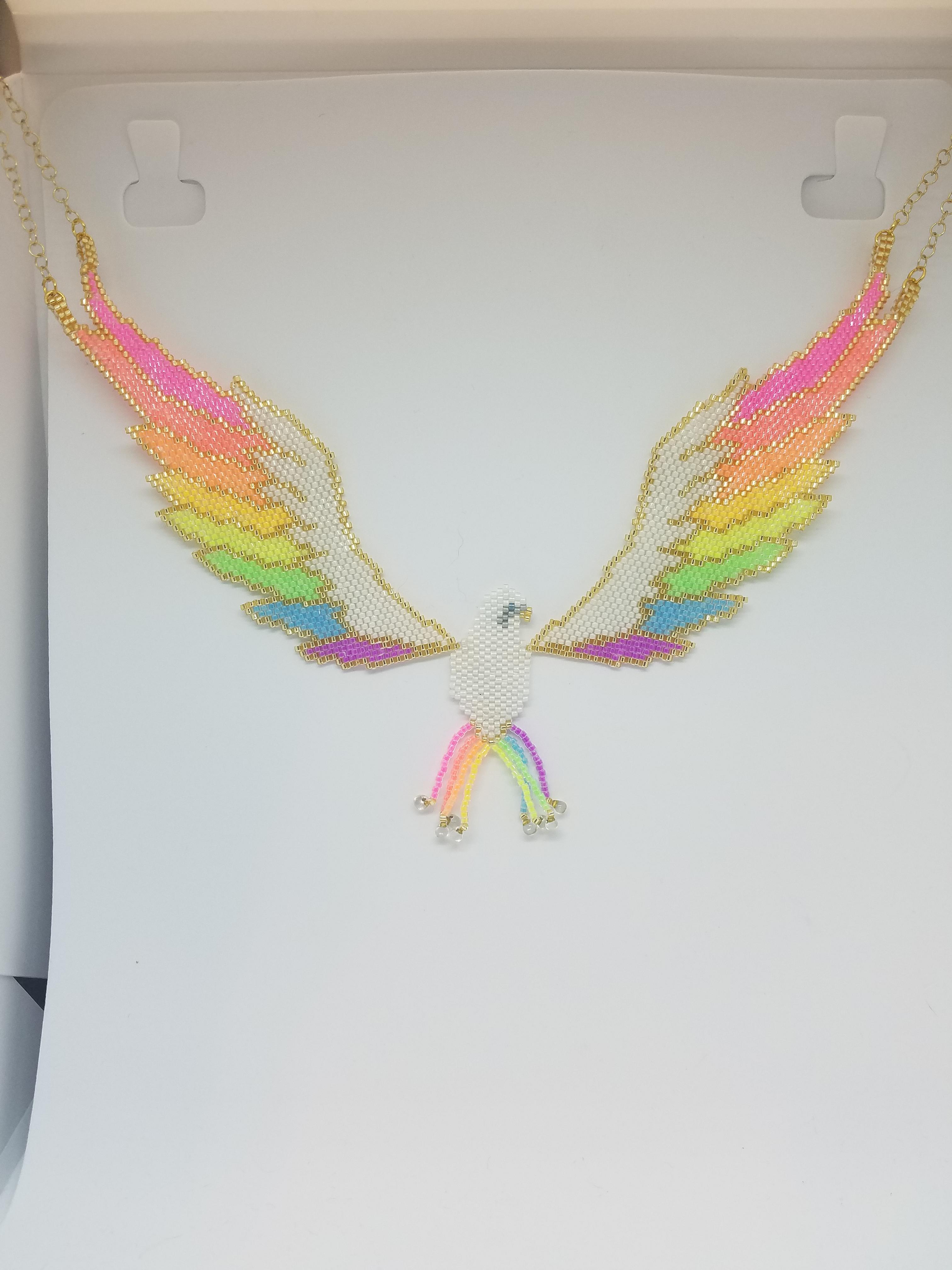 Rainbow phoenix necklace | Scrolller
