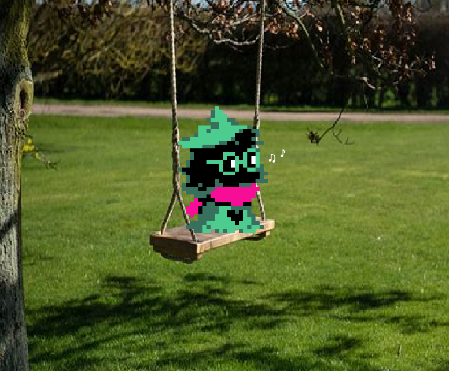 Ralsei On A Swing Scrolller