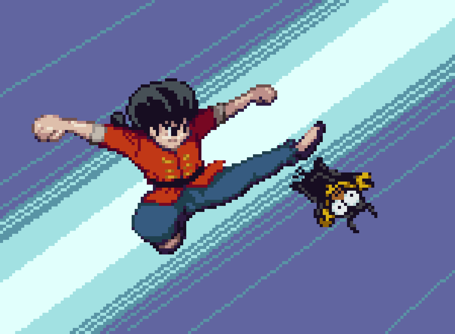 Ranma VS Ryoga Pixel Art | Scrolller