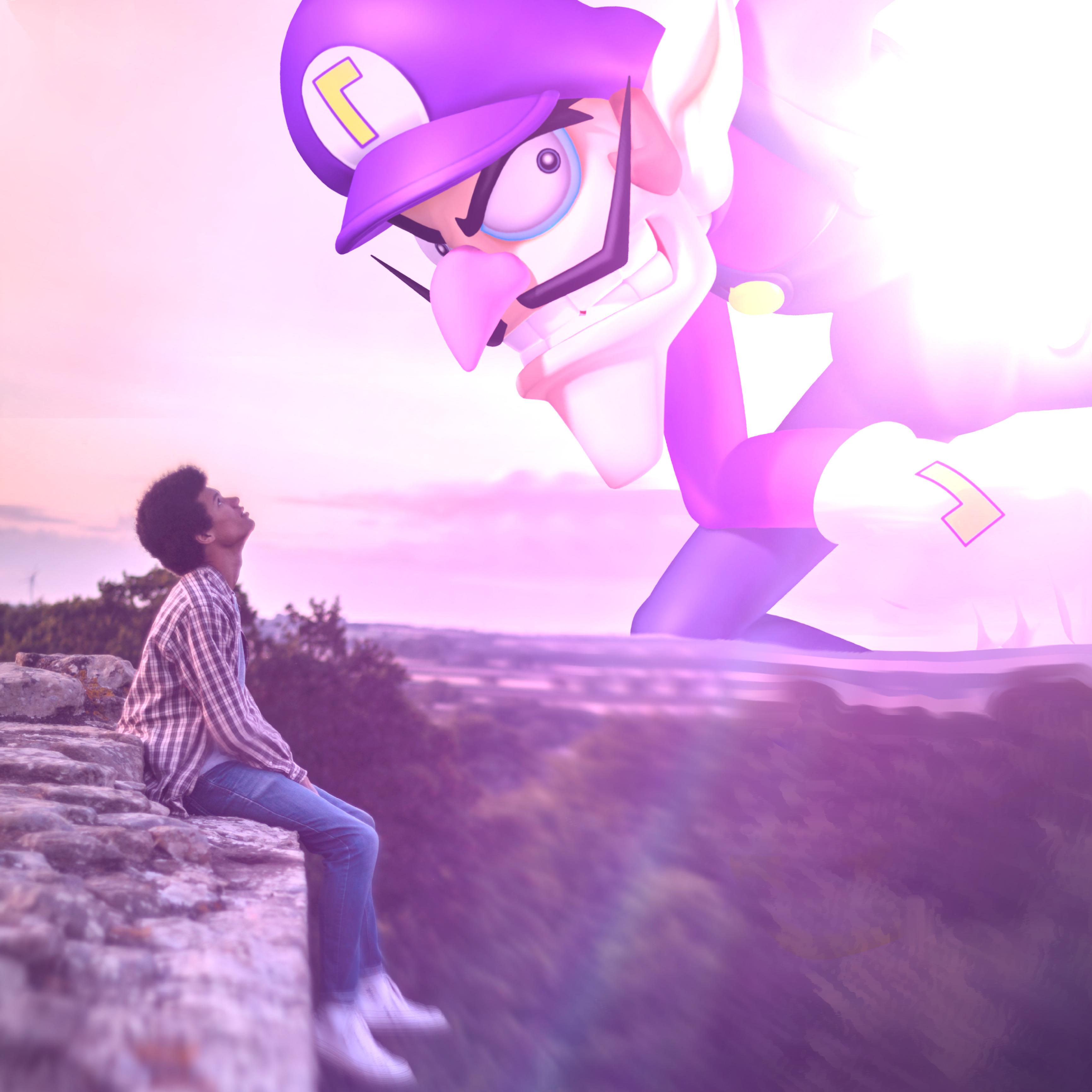 Rare picture of Waluigi visiting our world | Scrolller