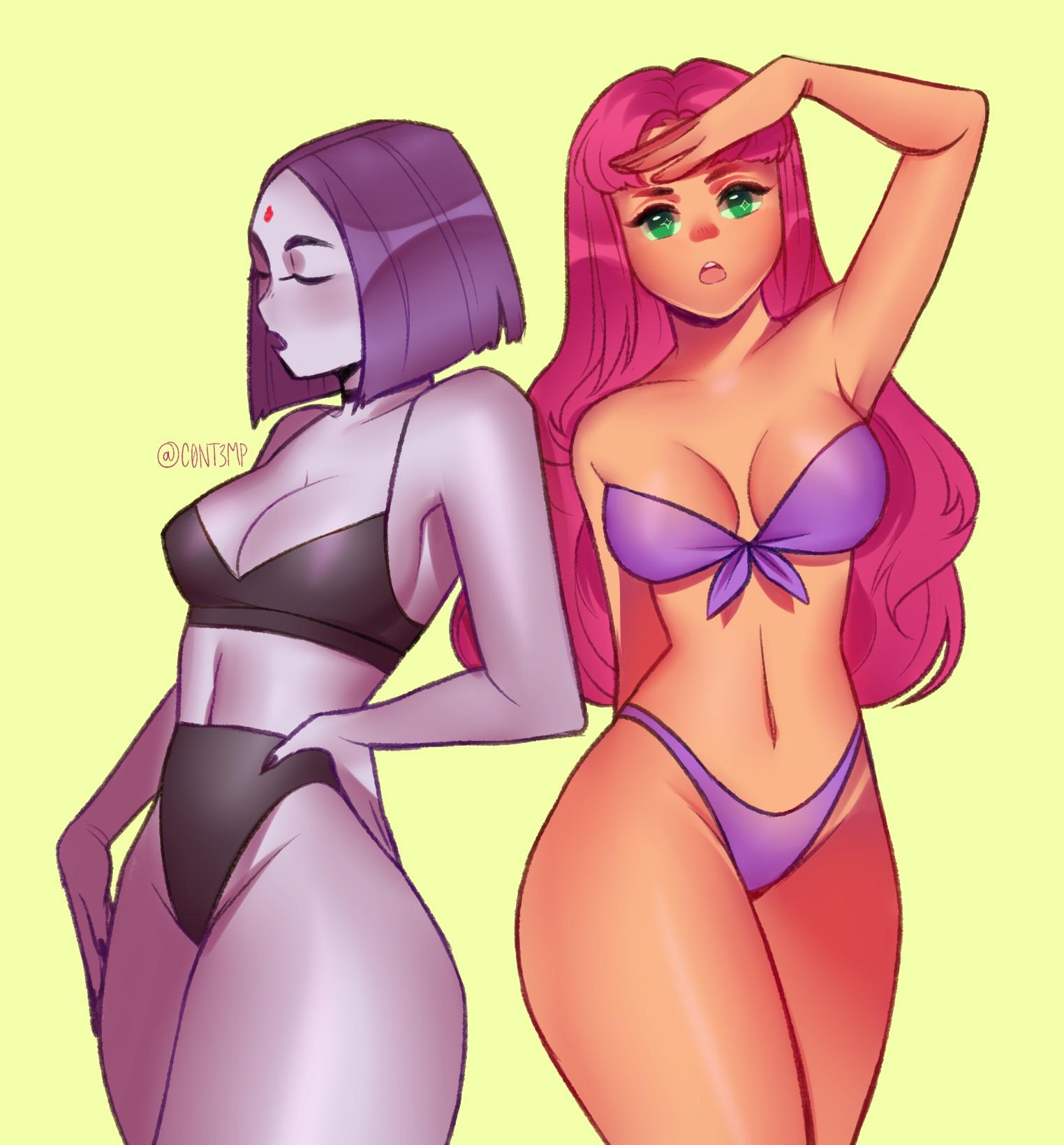 Raven and Starfire (oc; twitter below) | Scrolller