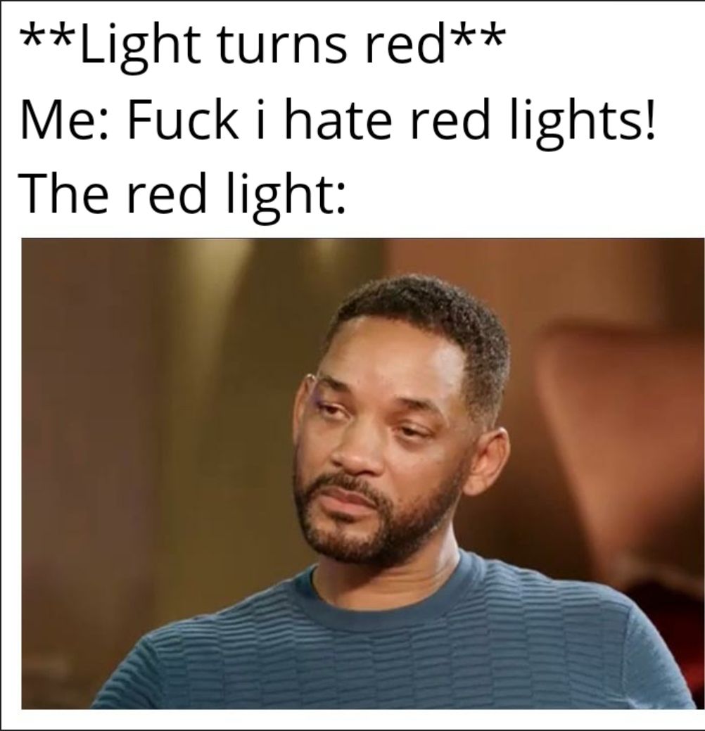 Red lights have feelings too | Scrolller