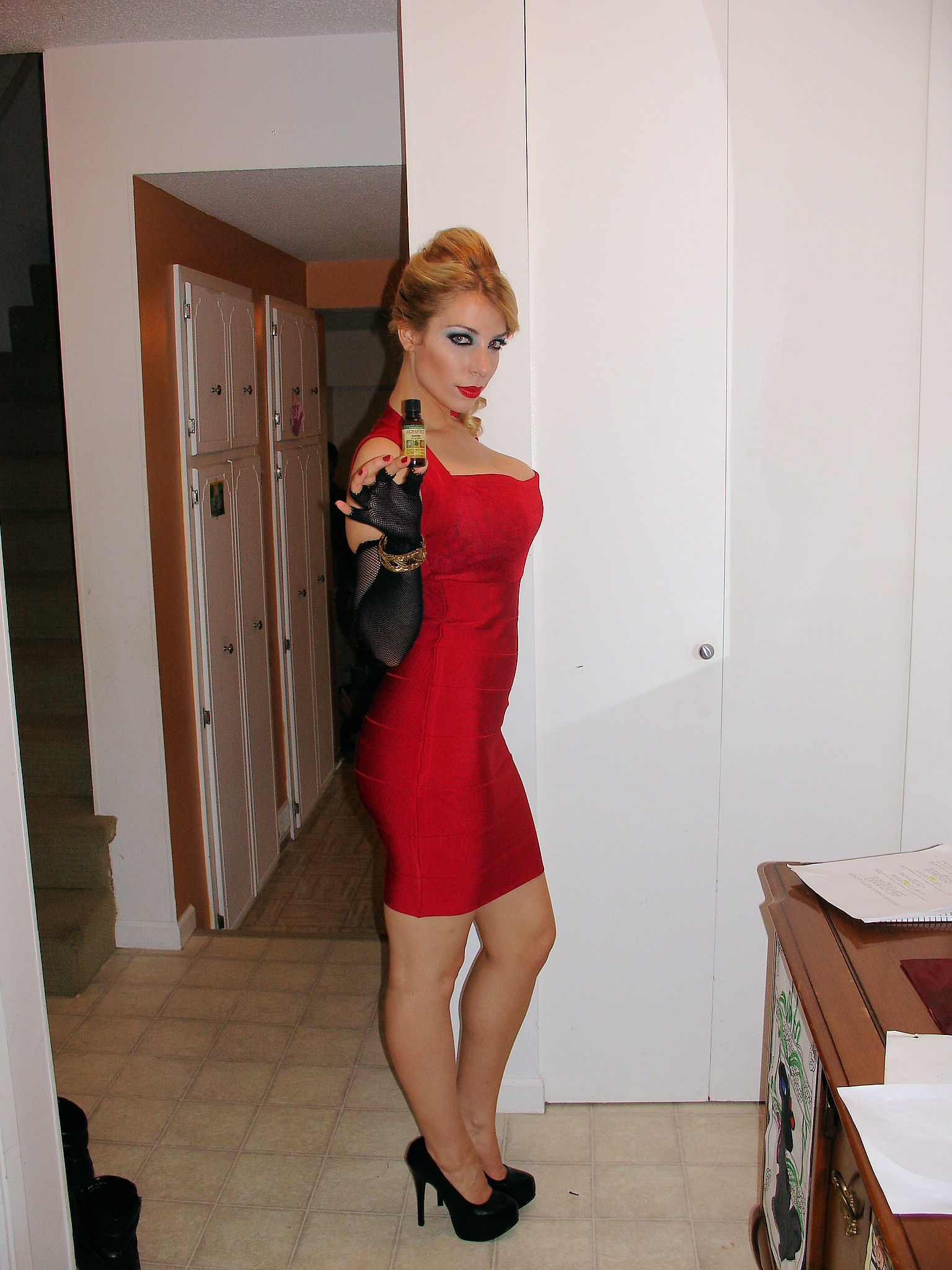 Red with Black Heels (2MIC) | Scrolller