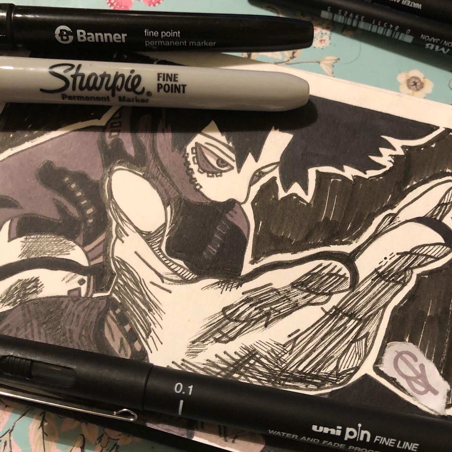 Redraw of a Dabi manga panel | Scrolller