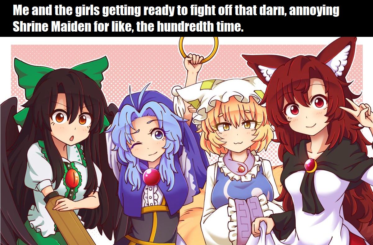 Reimu is on the move. Prepare for a fight for no good reason. [moiwool] | Scrolller