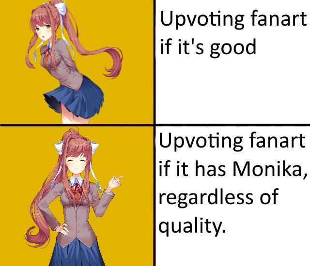 Remake of my old meme, now with 100% more Monika! | Scrolller
