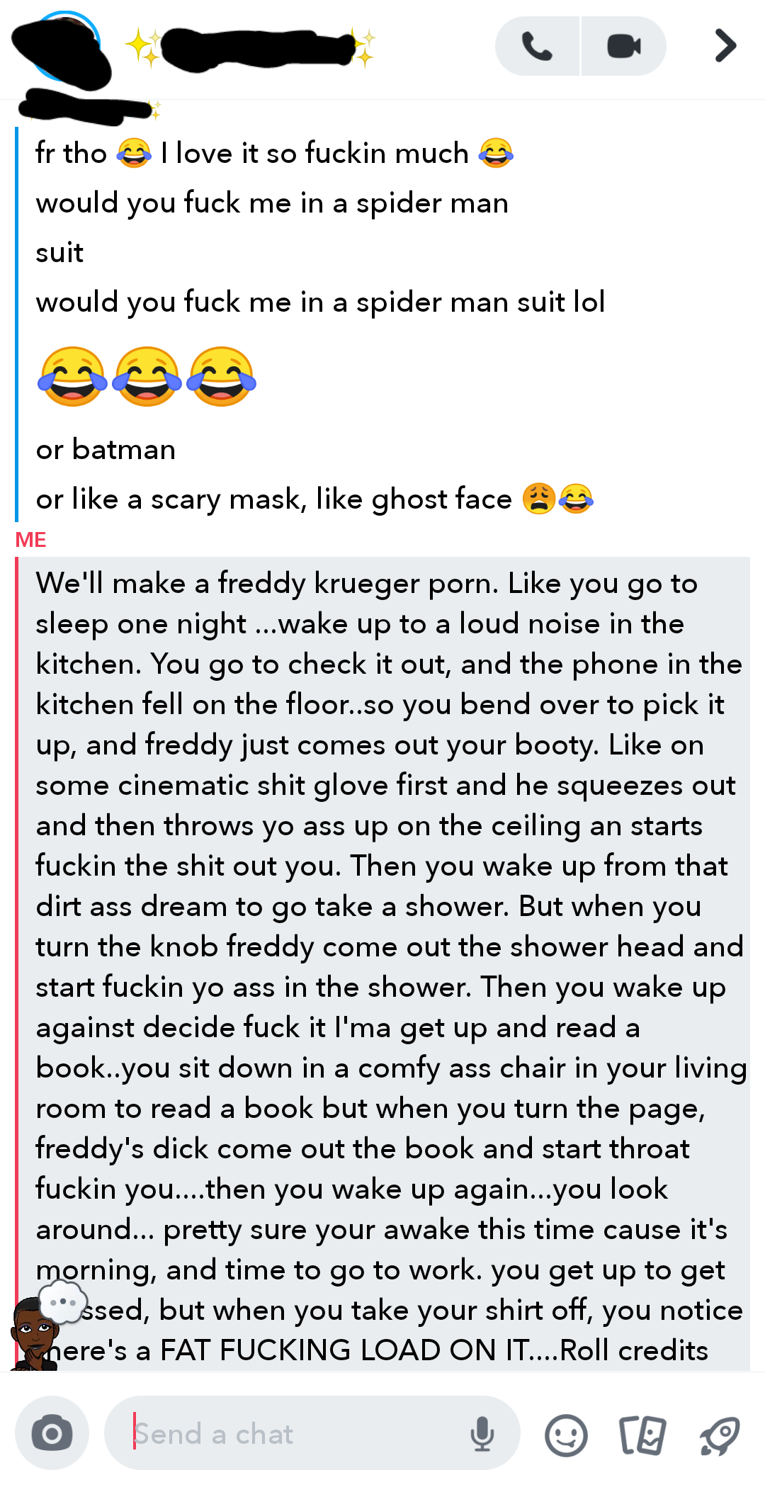 Reply To A Girl That Said She Wanted To Make A Horror Porn Dont Know