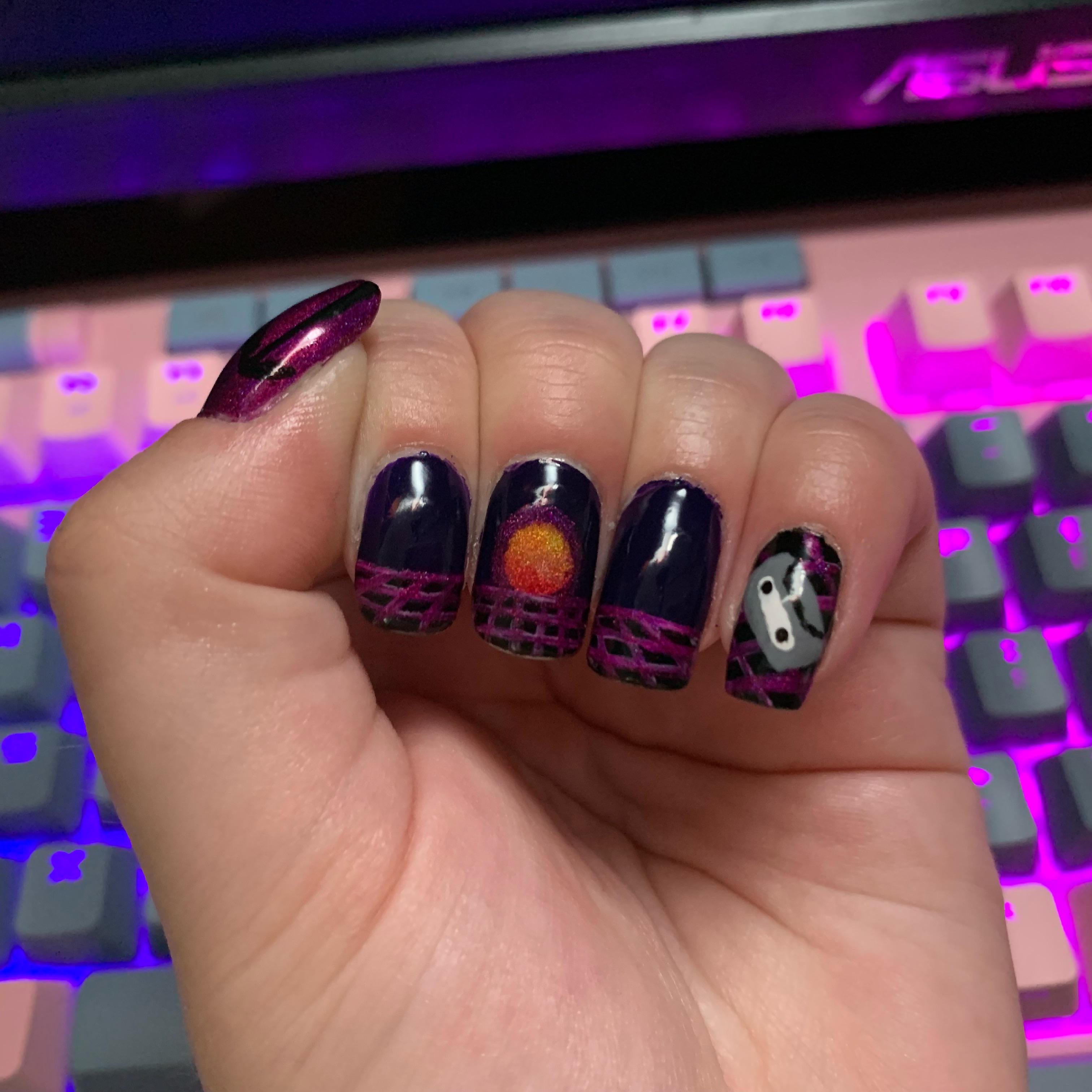 Retrowave/Synthwave/Outrun nails! | Scrolller