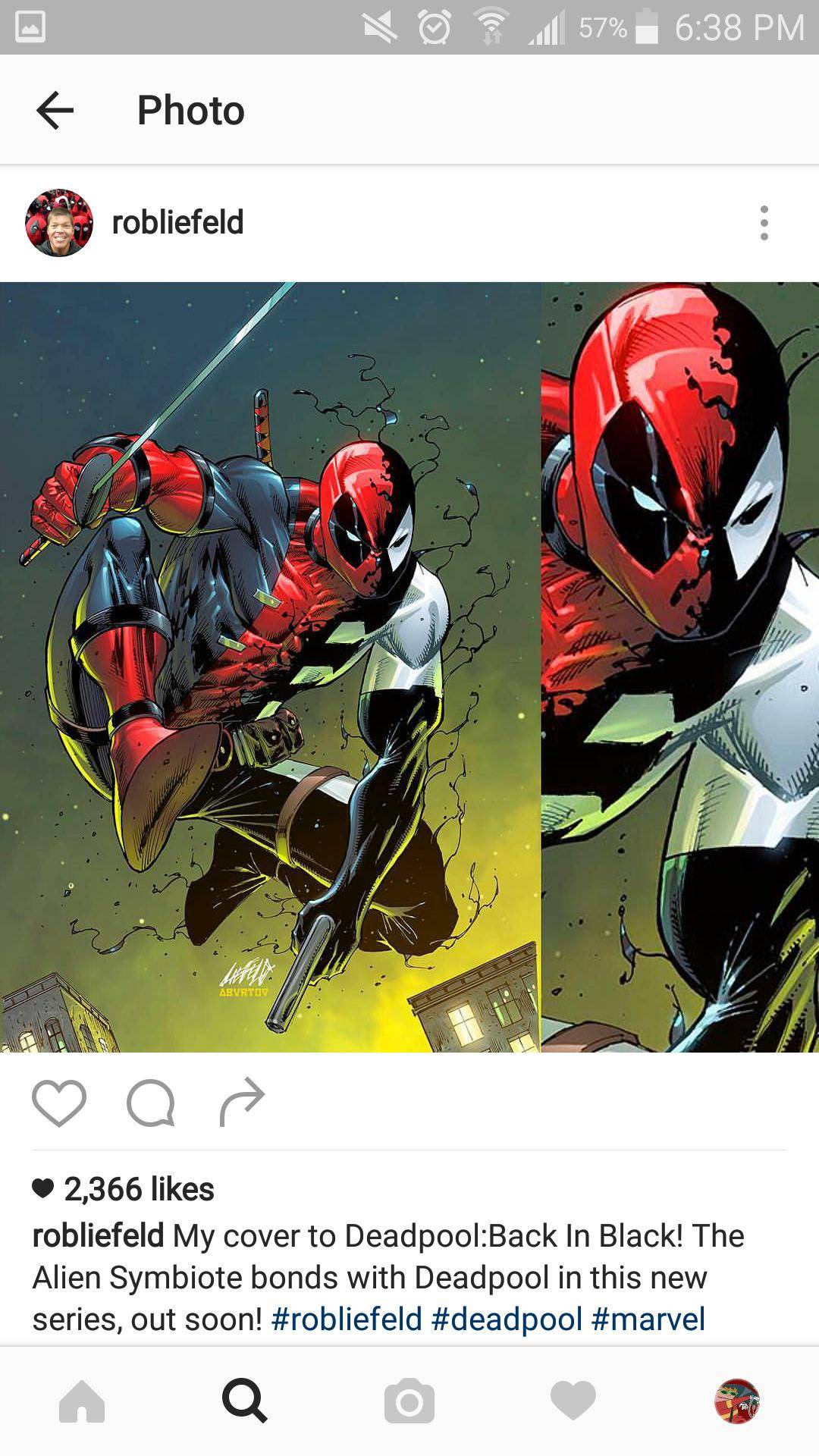 Rob Liefeld's cover to the new Deadpool: Back in Black | Scrolller